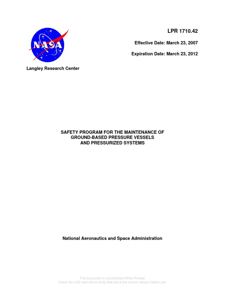 Pneumatic Test - NASA | PDF