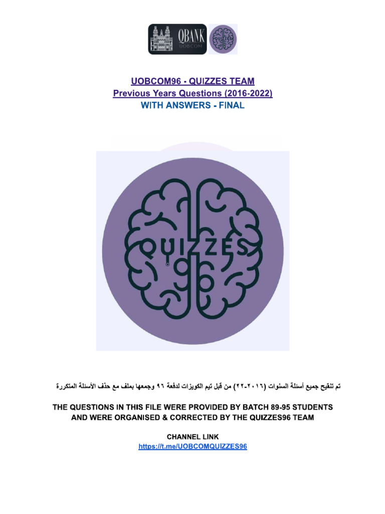 NT Previous Yrs Final - Ans | PDF