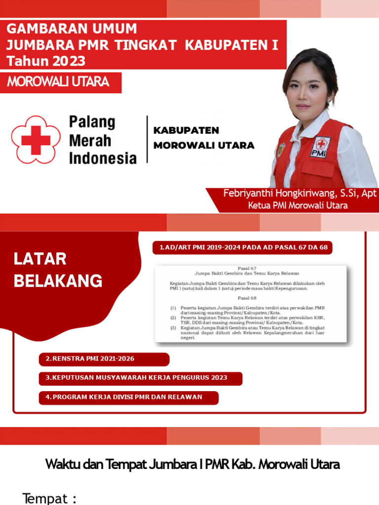 Sosialisasi Gambaran JUMBARA PMR TINGKAT KABUPATEN I Tahun 2023 - 1 | PDF