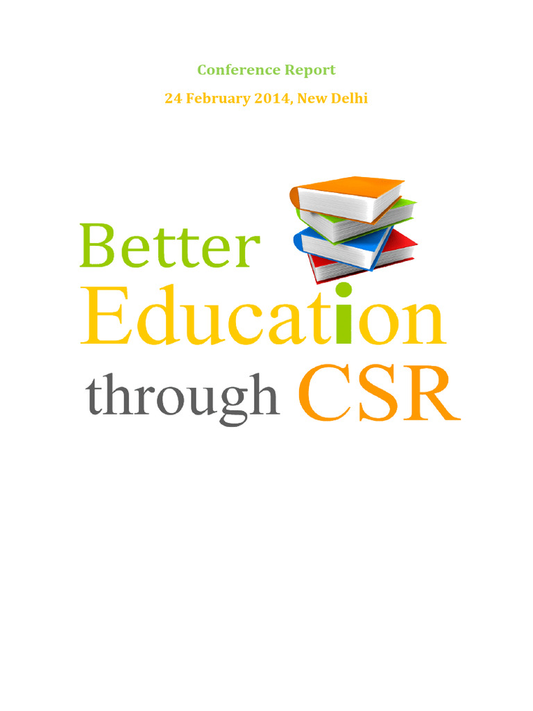Conference Report Better Education Through CSR 2014 | PDF | Finance & Money Management