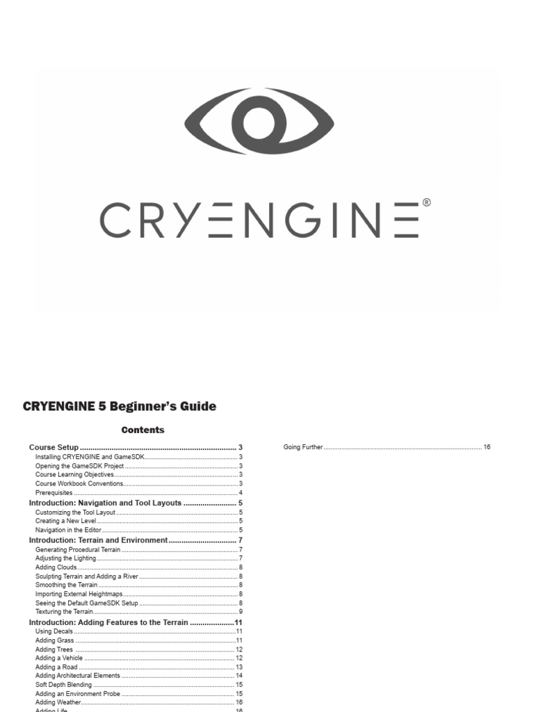 CRYENGINE 5 Core Concepts Guide | PDF | Shadow | Texture Mapping