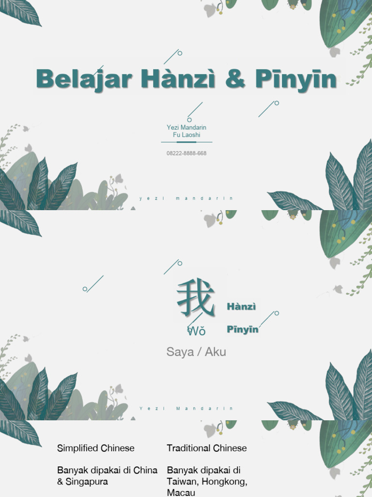 Pinyin & Hanzi | PDF