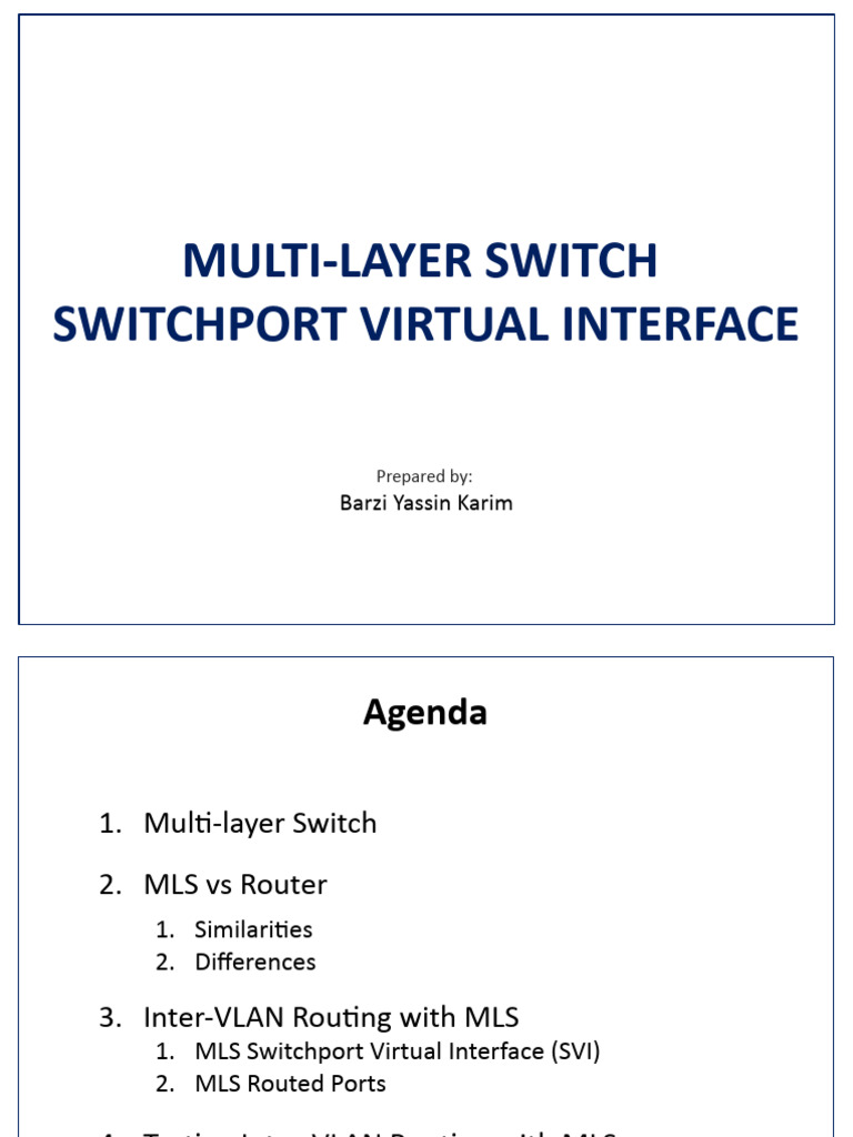 Multi Layer Switch Switchport Virtual Interface Pdf
