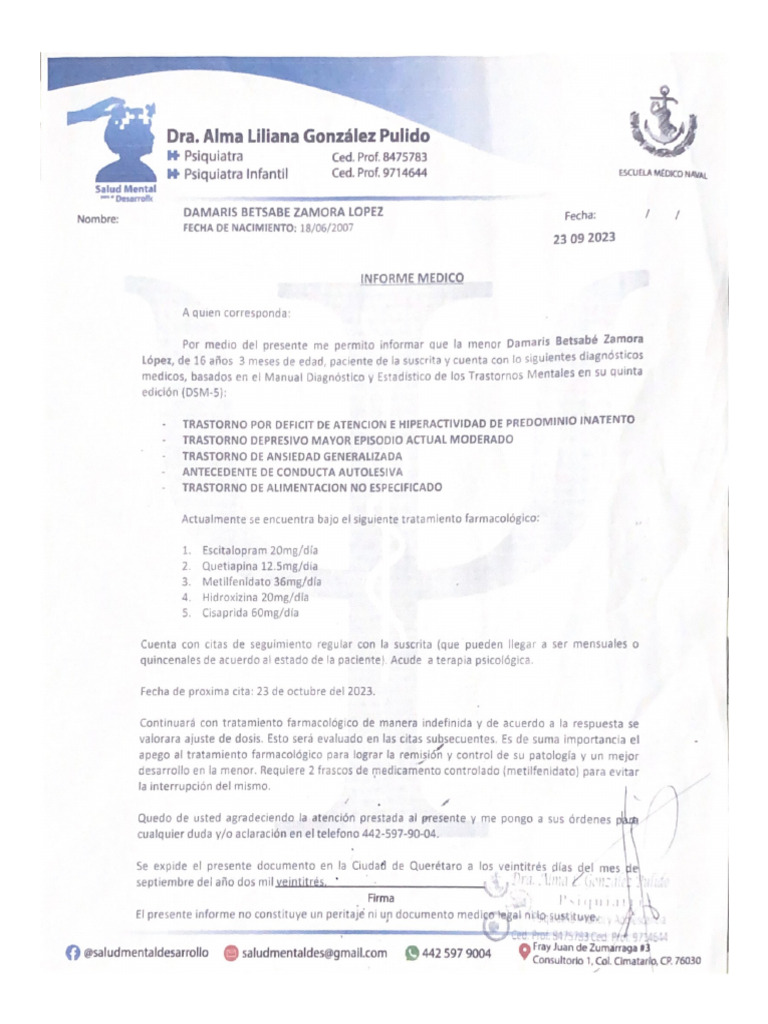 Informe Médico | PDF