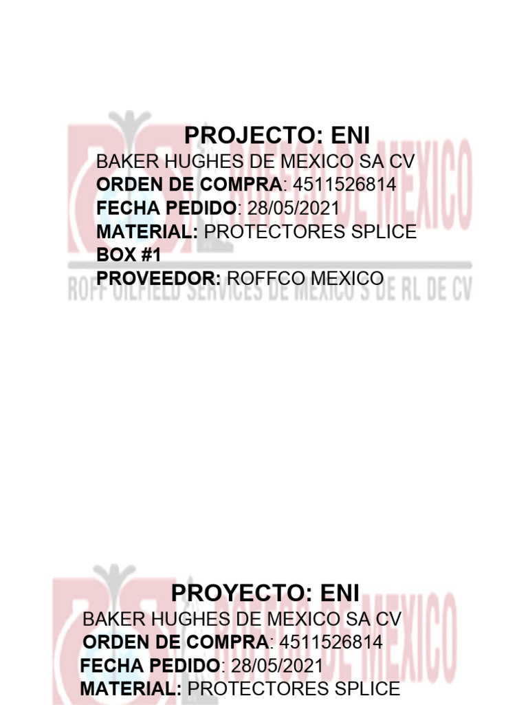 Dowel Schlumberger de Mexico SA CV | PDF