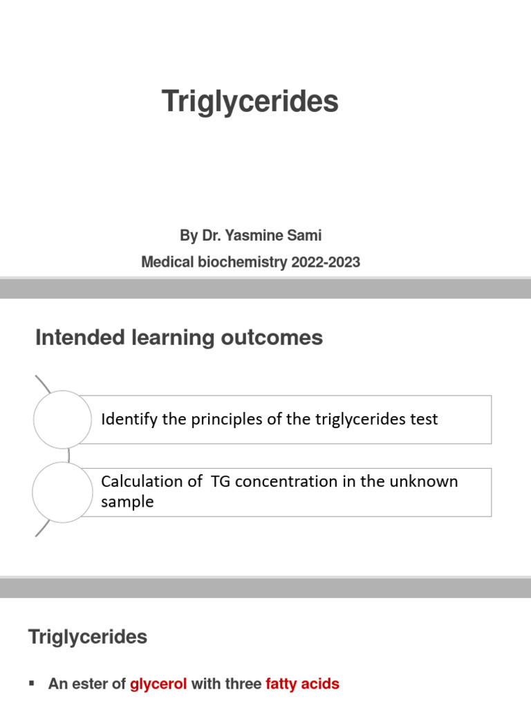 Triglycerides | PDF