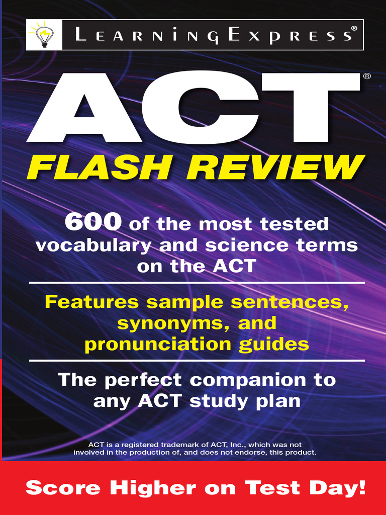 Act Flash Review | PDF | Vocabulary | Reading Comprehension