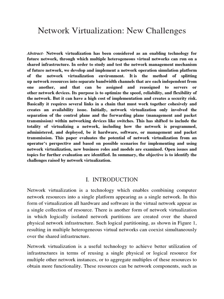 Network Virtualization - New Challenges | PDF | Computer Network | Virtualization