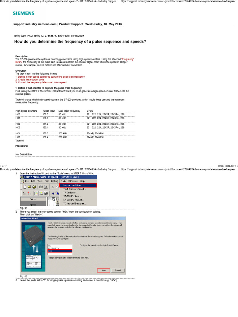 How Do You Determine The Frequency of A Pulse Sequence and Speeds - ID - 27864874 - Industry ...