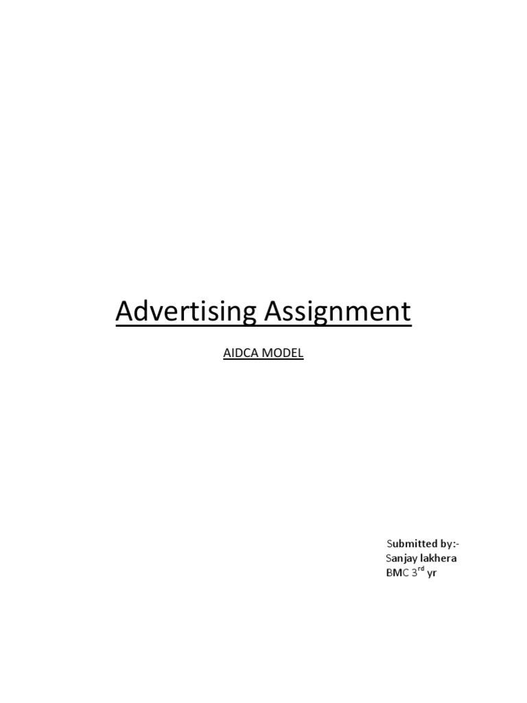 AIDCA Model of Advertising | PDF