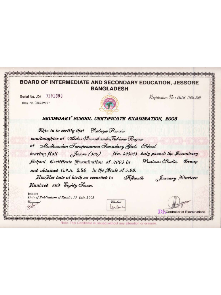 Rina-SSC Certificate | PDF