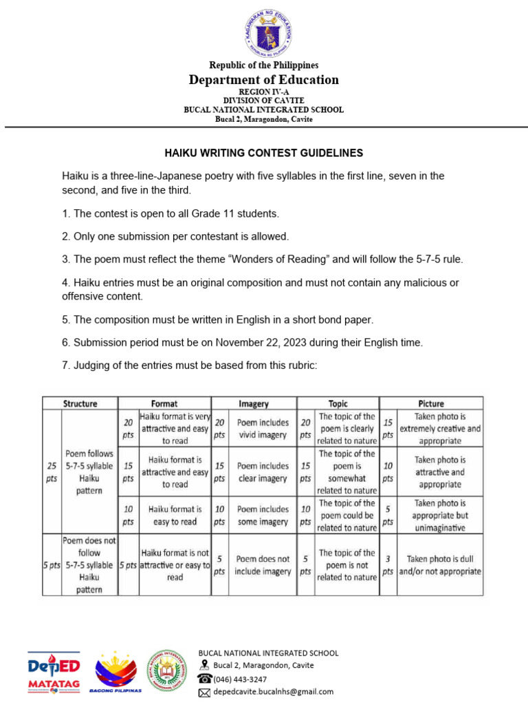 Haiku Writing Guidelines | PDF