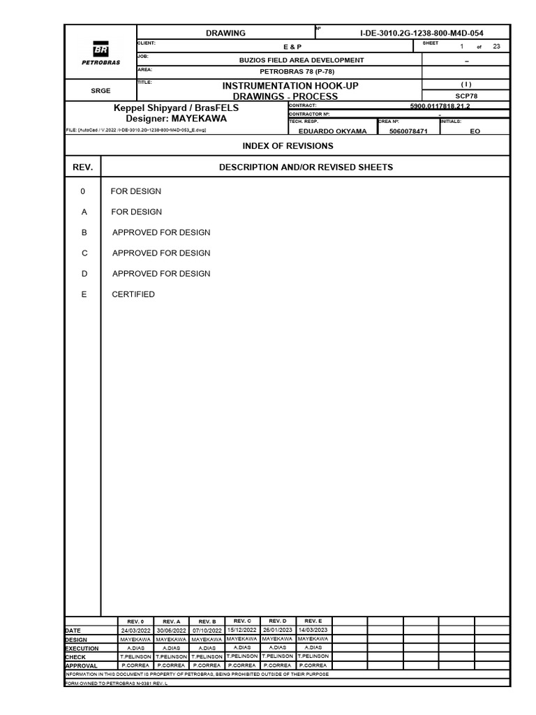 Petrobras Instrumentation Hook-Up Drawings | PDF | Autodesk