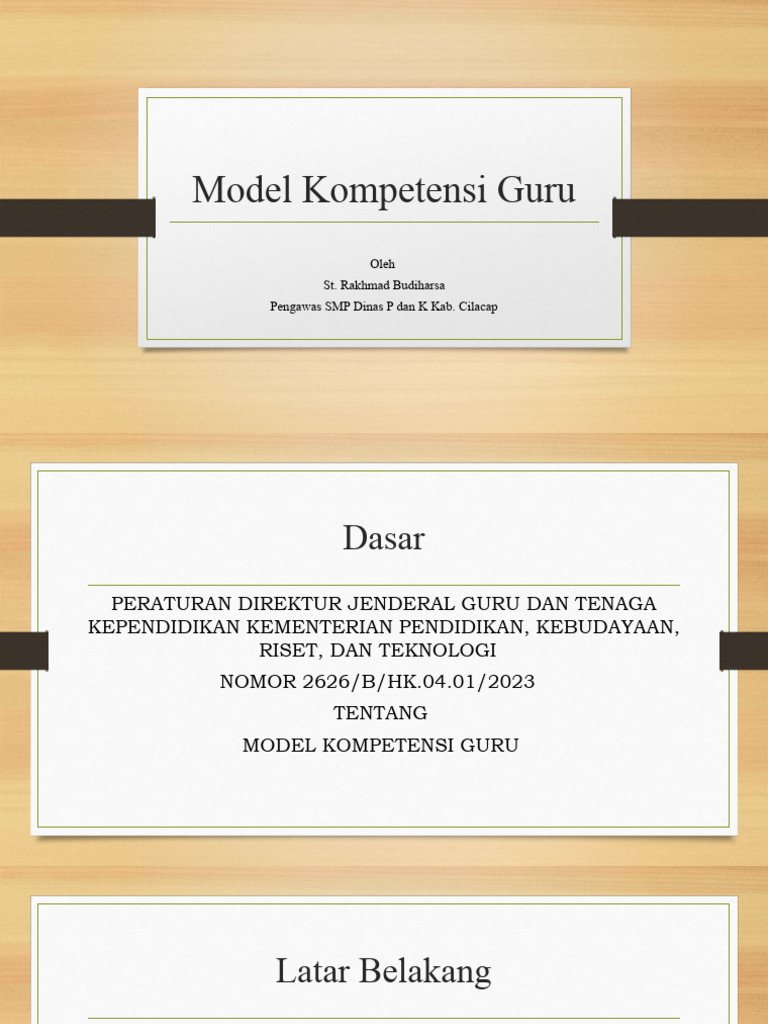 Model Kompetensi Guru | PDF