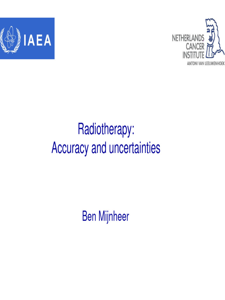 Accuracy and Uncertainties | PDF | Radiation Therapy | Absorbed Dose
