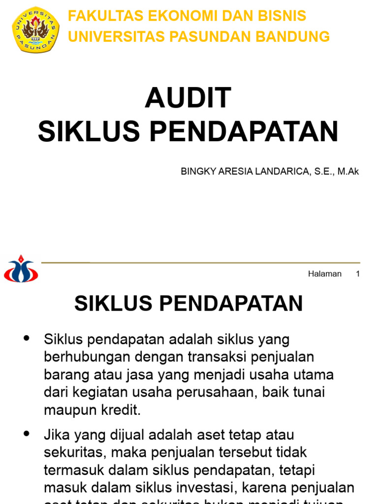 Audit Siklus Pendapatan | PDF