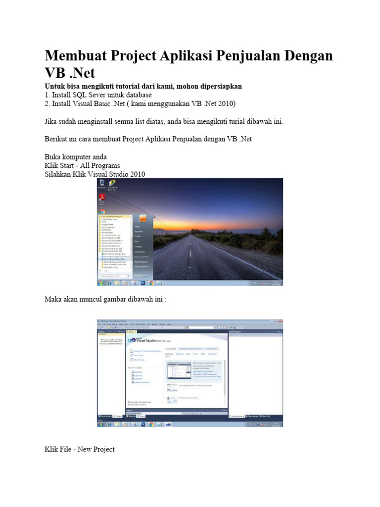 Modul Membuat Project Aplikasi Penjualan Dengan VB | PDF | Pengelolaan Keuangan & Uang | Komputer