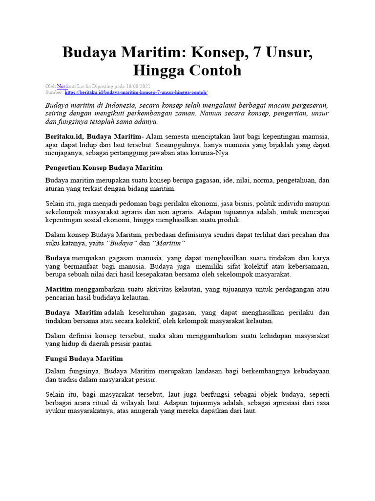 Budaya Maritim Indonesia | PDF