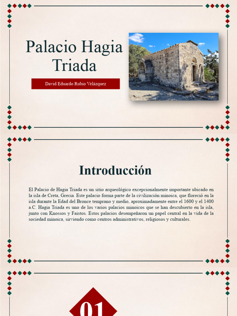 Diapositivas Palacio Hagia Triada | PDF | Ciencias sociales | Historia