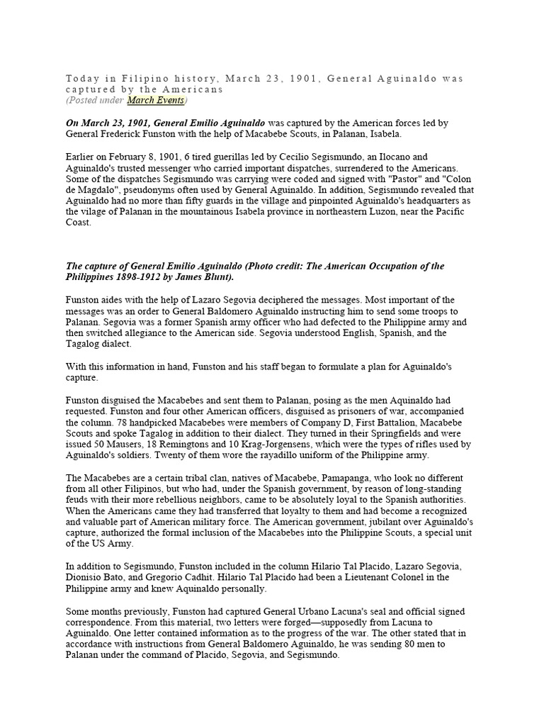 Aguinaldo | PDF | Military | Philippines