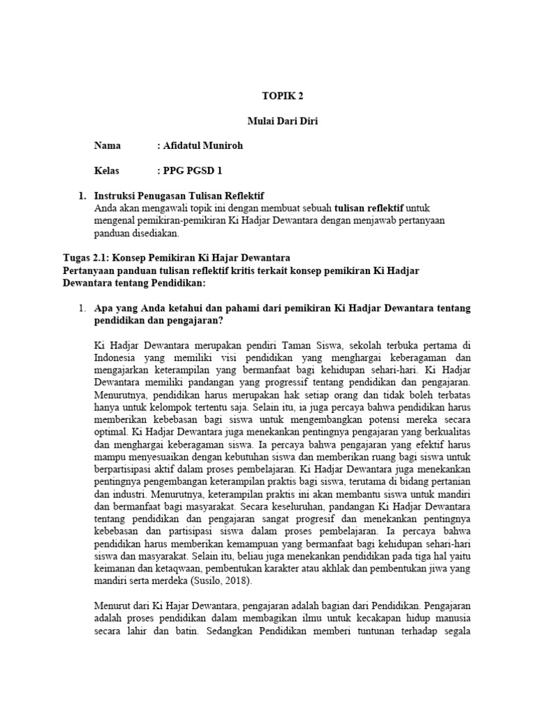 Topik 2 - Mulai Dari Diri - Fpi | PDF