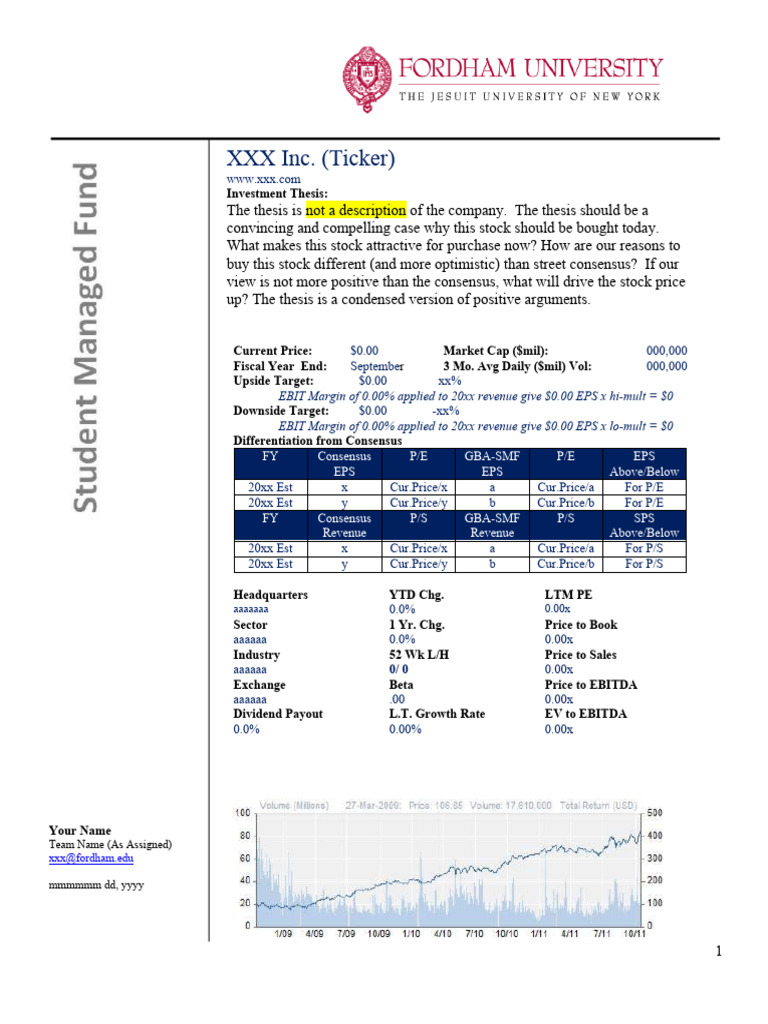 Pitch Template | PDF