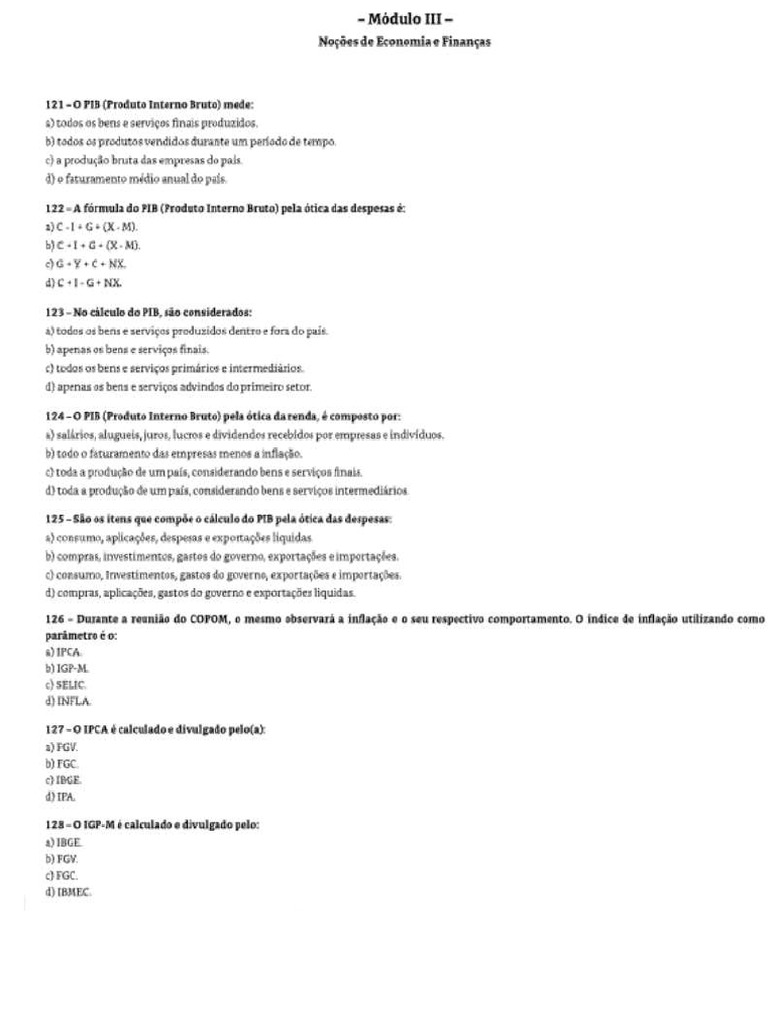 Questões Módulo 3 | PDF