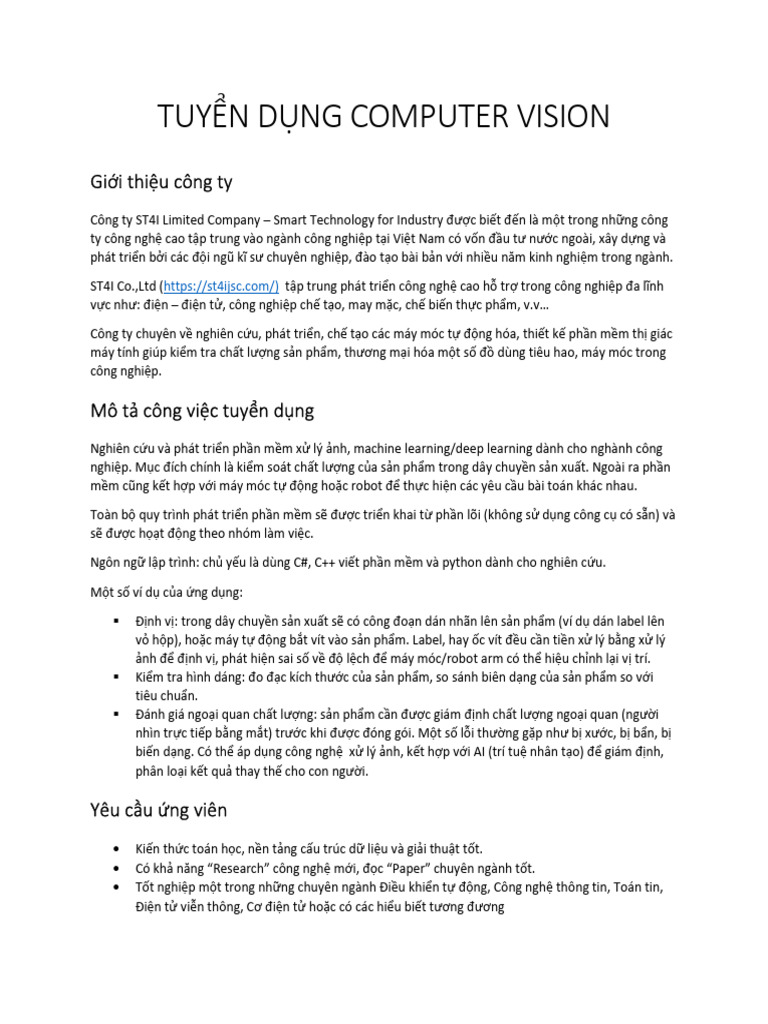 ST4I JD Computer-Vision-1 | PDF