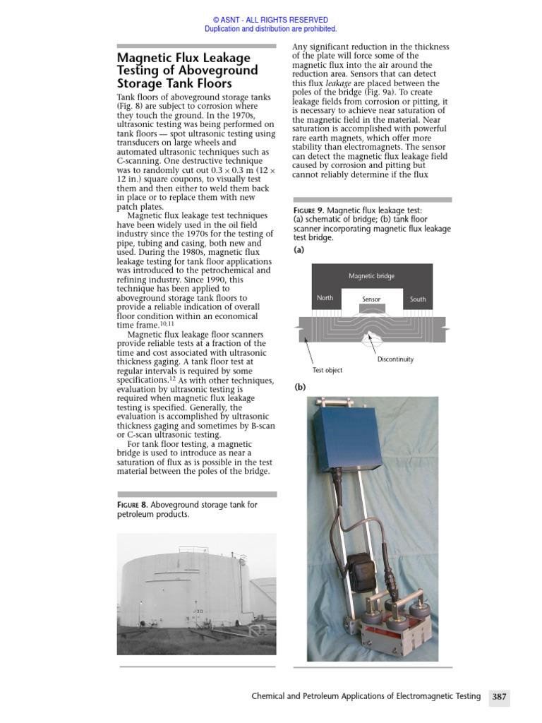 Magnetic Flux Leakage Testing for Tanks | PDF | Science & Mathematics