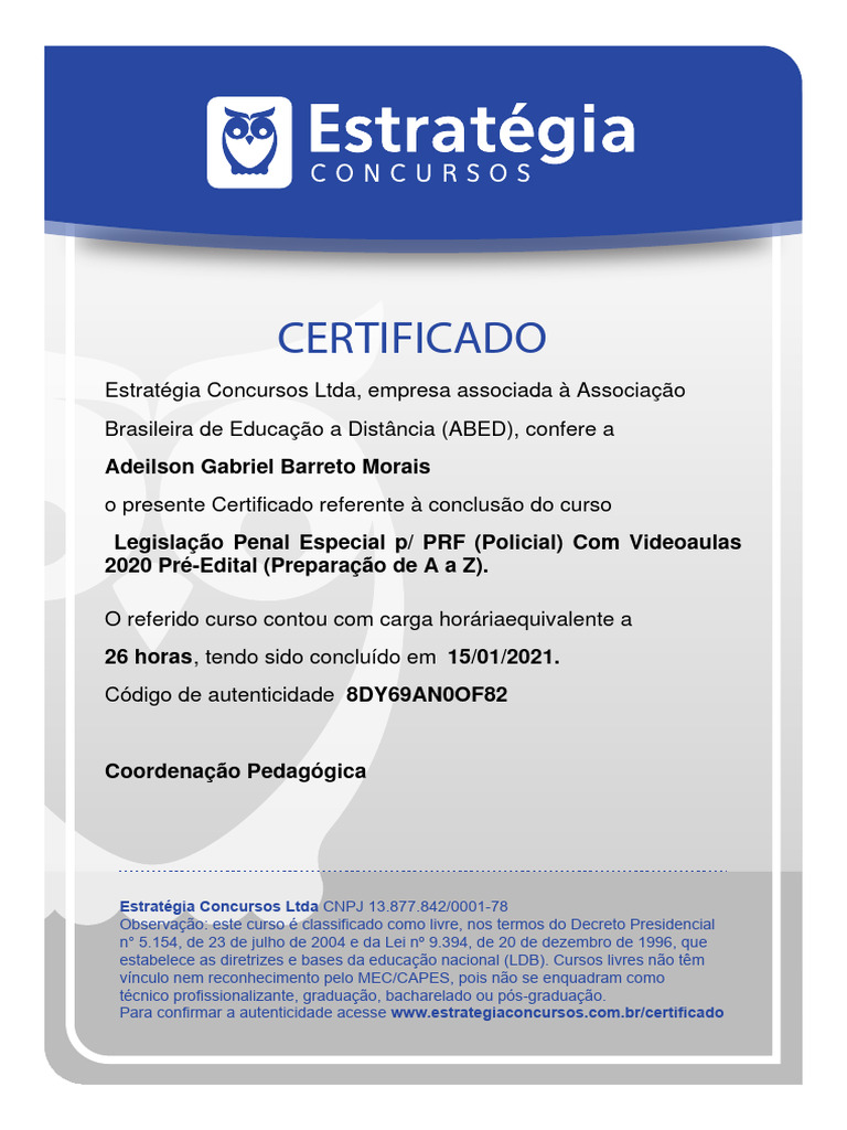 Certifica Do | PDF