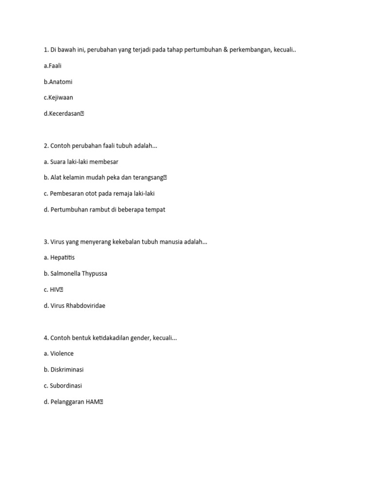 Contoh Tes Tulis PMR | PDF Contoh Tes Tulis PMR | PDF