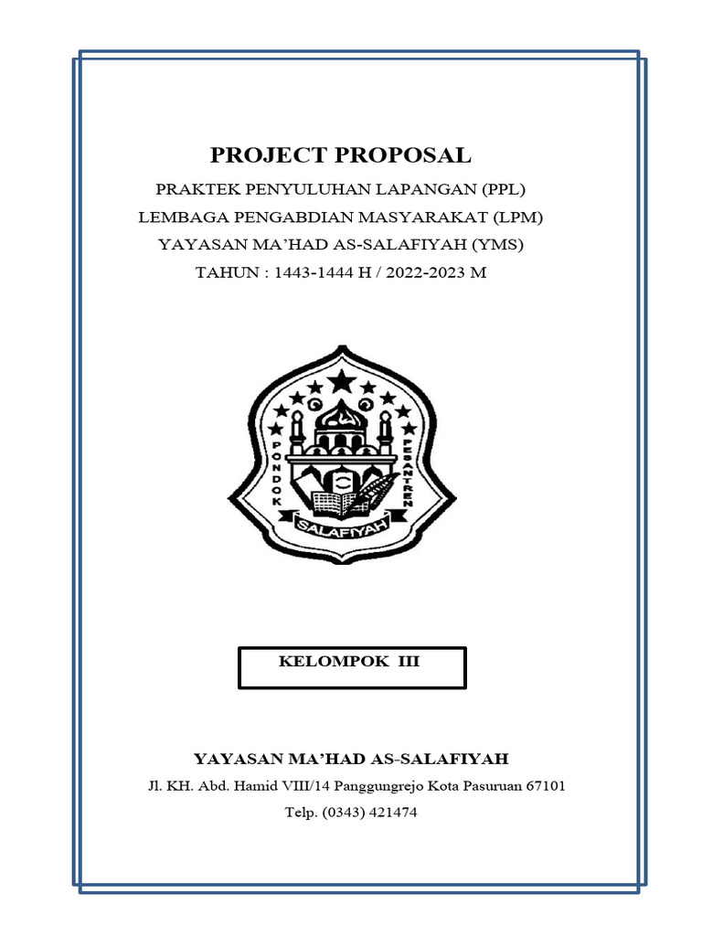 Proposal Kelompok Iii | PDF