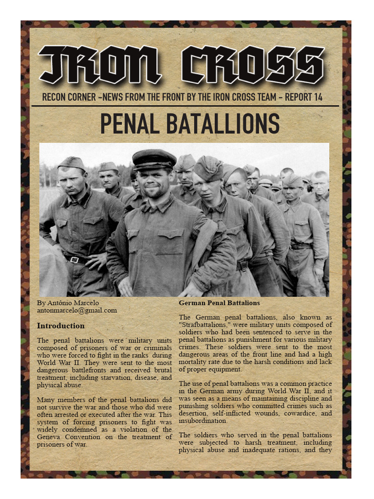 Iron Cross Penal | PDF | Violent Conflict | Defense Policy