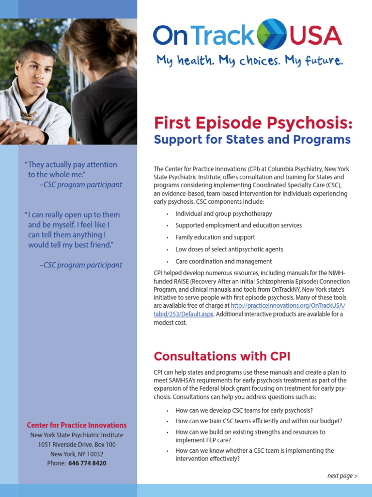 OnTrack State Support Program | PDF | Health Care | Medicine