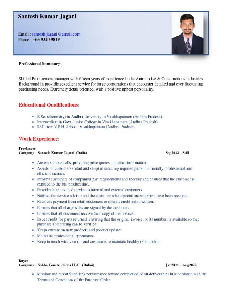 Santosh Jagani - CV | PDF