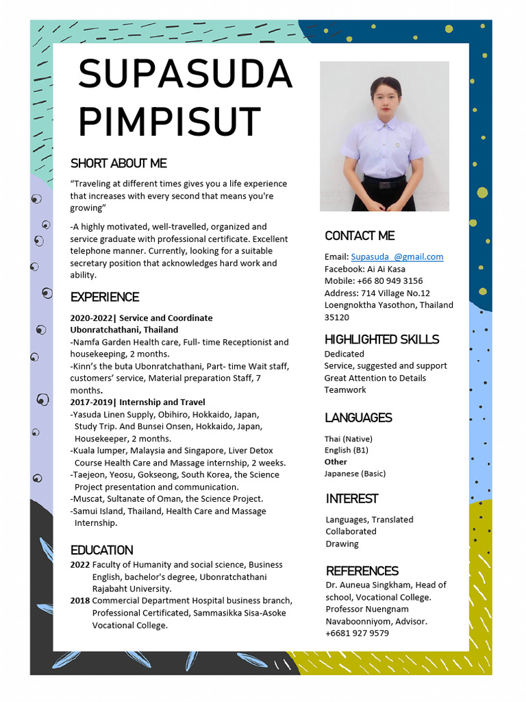 Resume 1 | PDF | Self-Improvement | Wellness