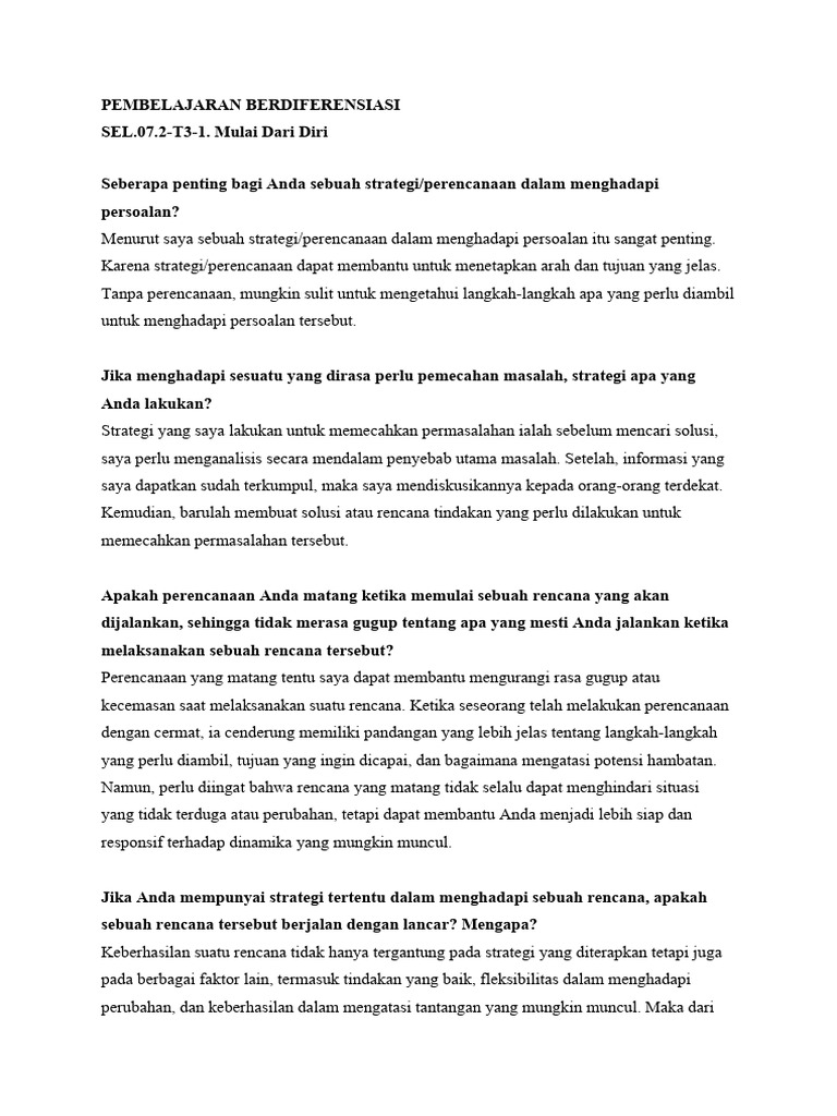 SEL.07.2-T3-1. Mulai Dari Diri - Kuis - Pembelajaran Berdiferensiasi | PDF SEL.07.2-T3-1. Mulai Dari Diri - Kuis - Pembelajaran Berdiferensiasi | PDF