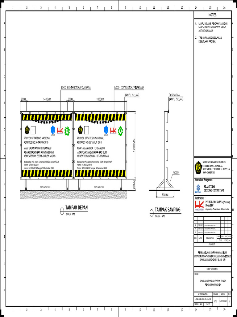 Kerangka Rambu-Rambu Papan Proyek Lambojo | PDF