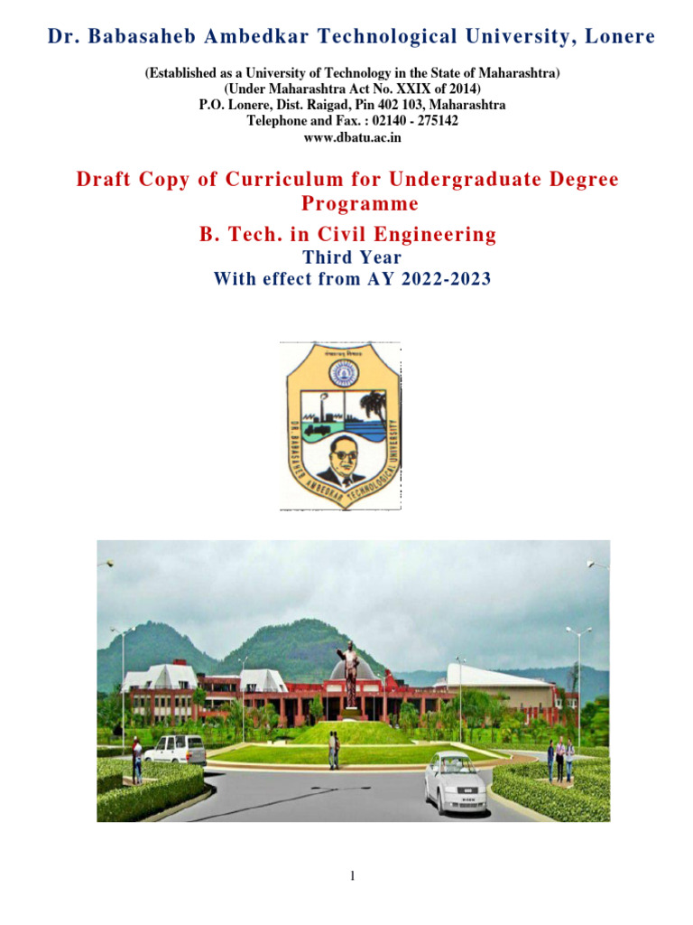 Third Year B. Tech. Civil Engineering Syllabus TY 2022 23 | PDF ...