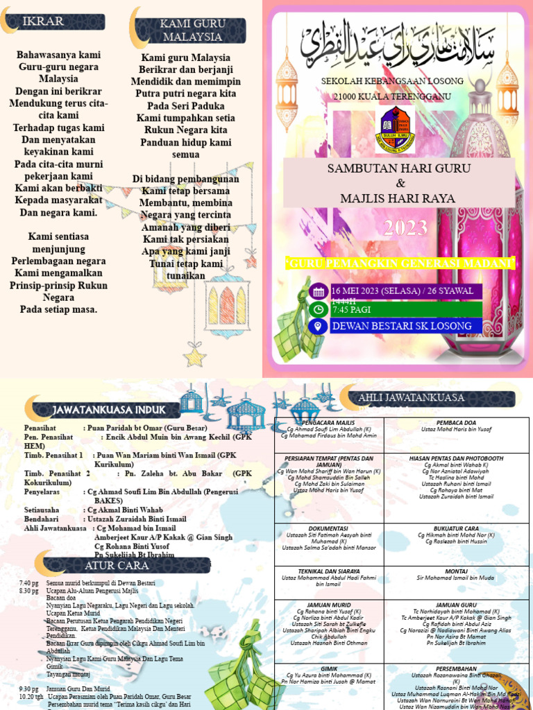 Buku Program Raya Terkini 2023 | PDF