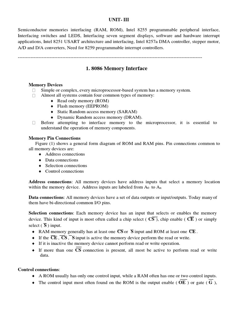 R20 Mpmc Unit Iii Pdf Random Access Memory Read Only Memory
