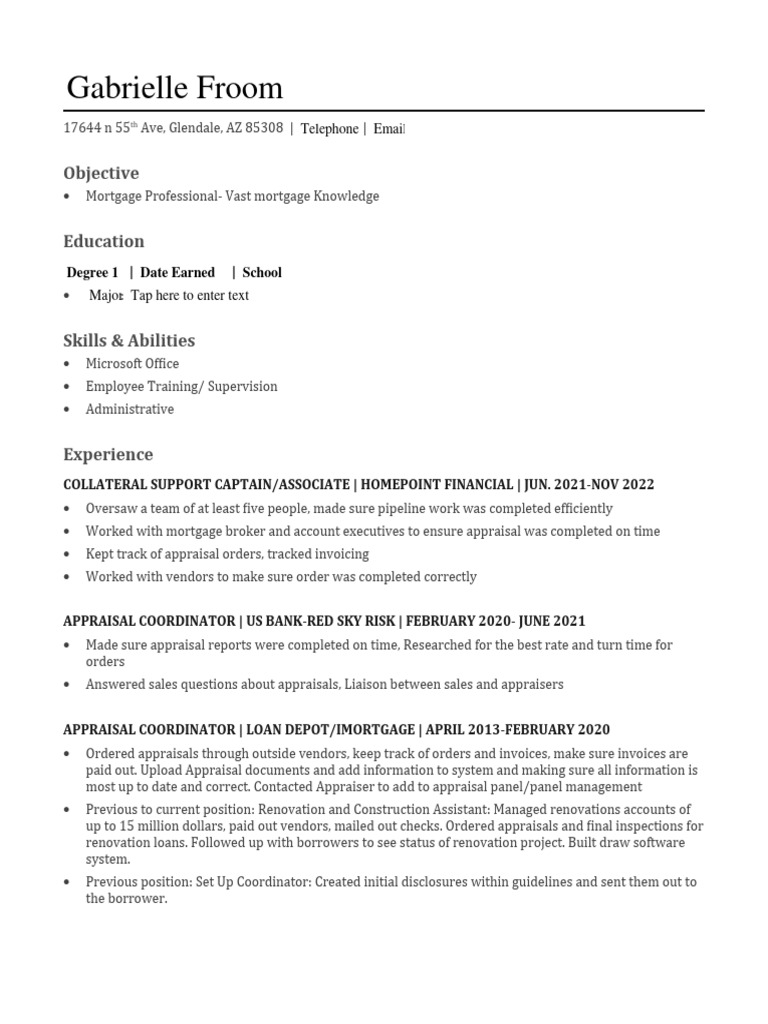 Gabrielle Froom Resume | PDF