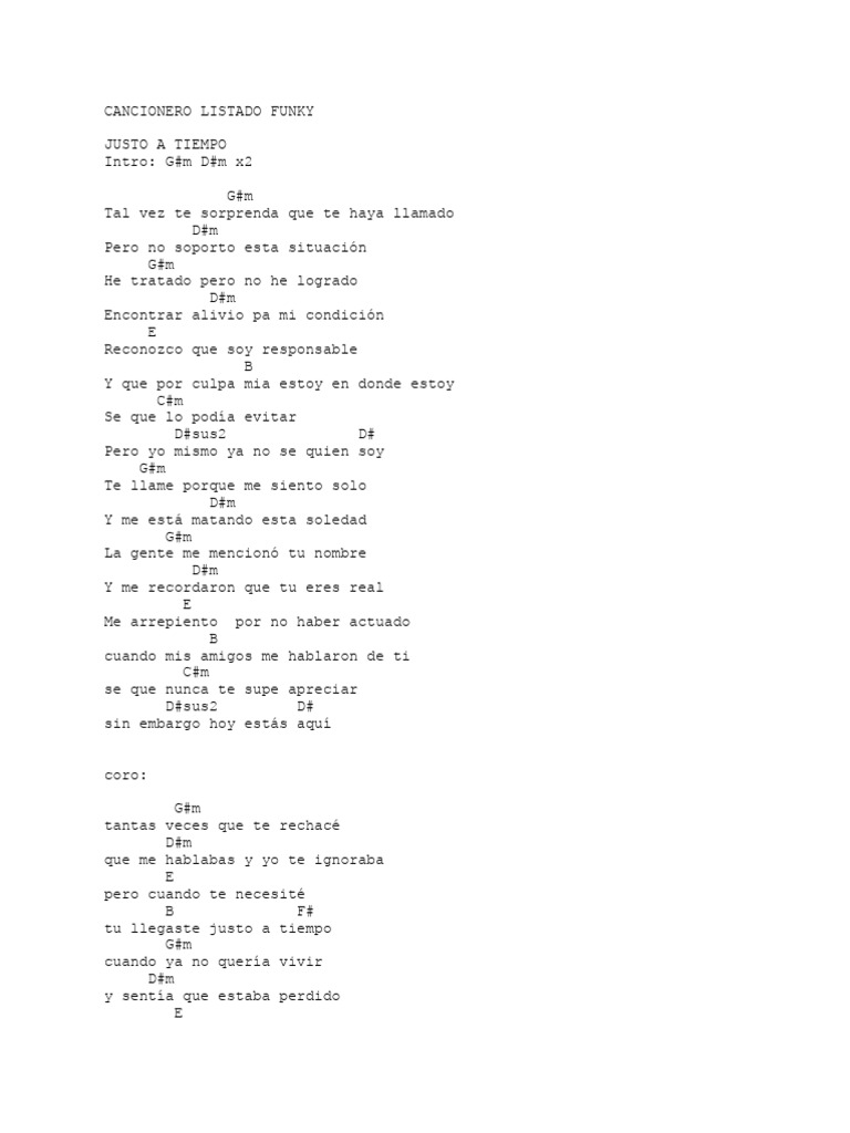 Cancionero Listado Funky | PDF