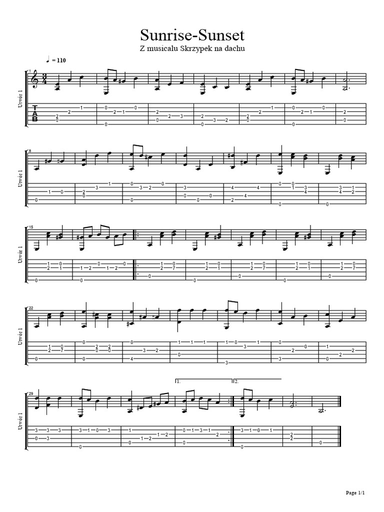 Sunrise Sunset | PDF