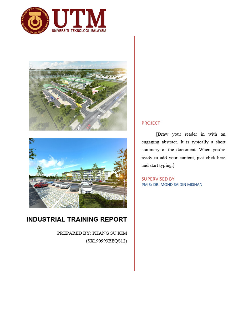 INDUSTRIAL TRAINING REPORT- draft | PDF