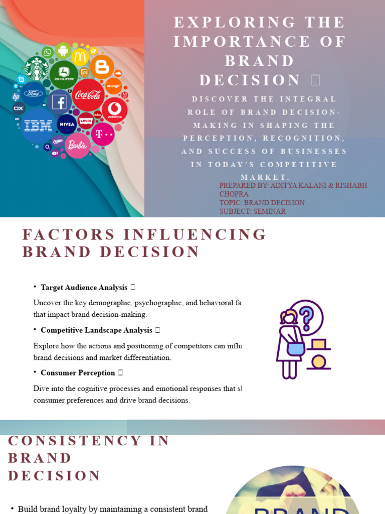 Exploring The Importance of Brand Decision | PDF