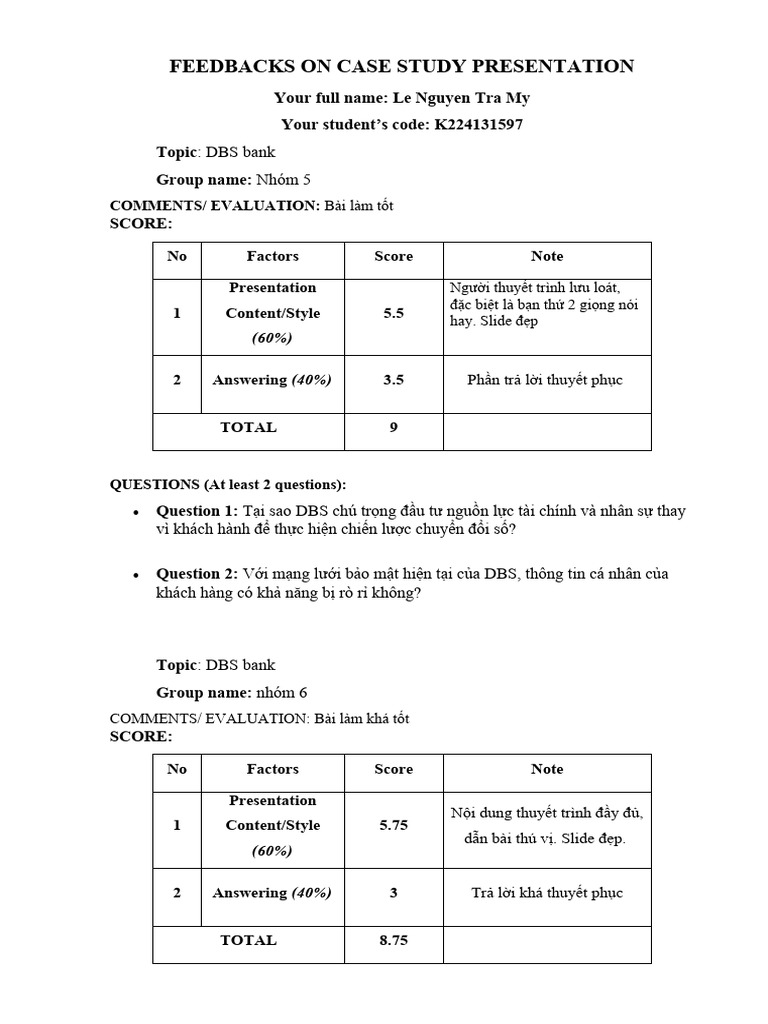 DTAI Critical Sheet | PDF