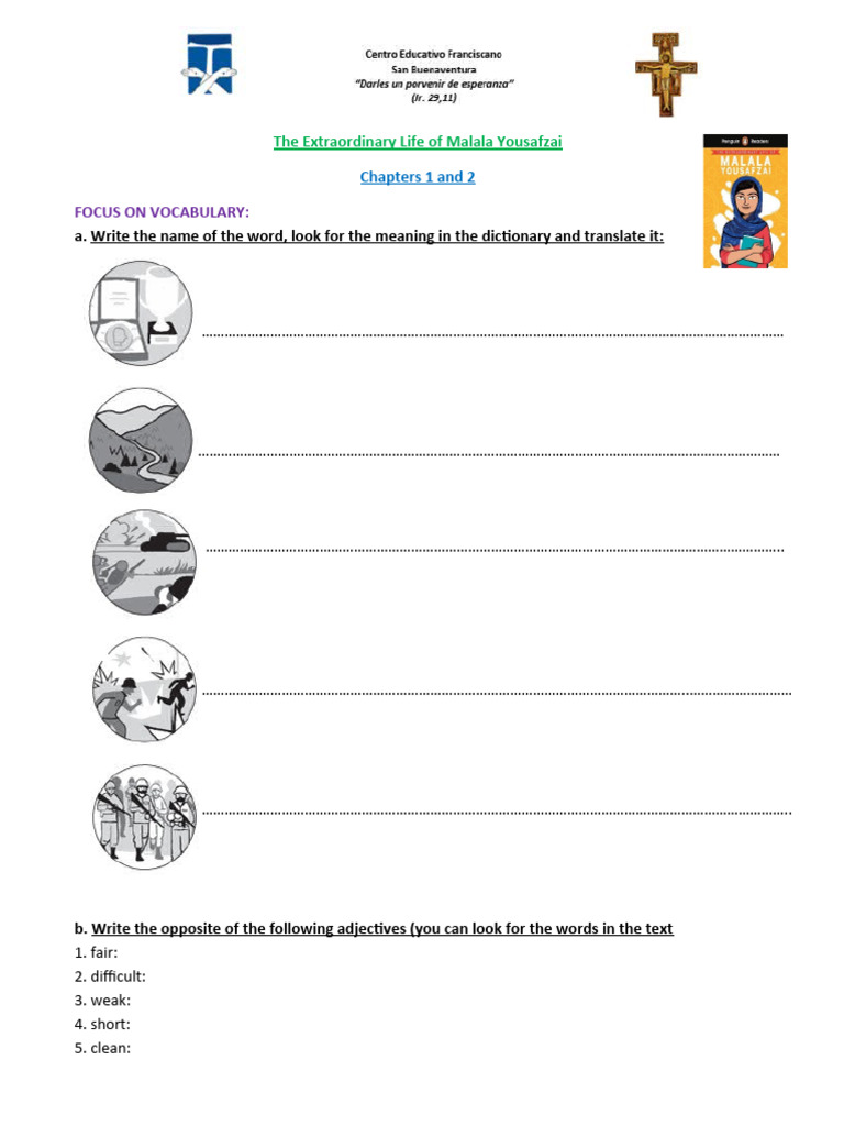 READING COMPREHENSION ACTIVITIES - Chapters 1 and 2 | PDF