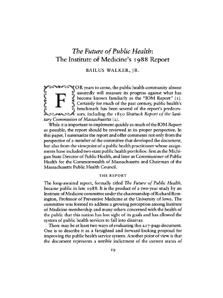 The IOM's 1988 Report | PDF