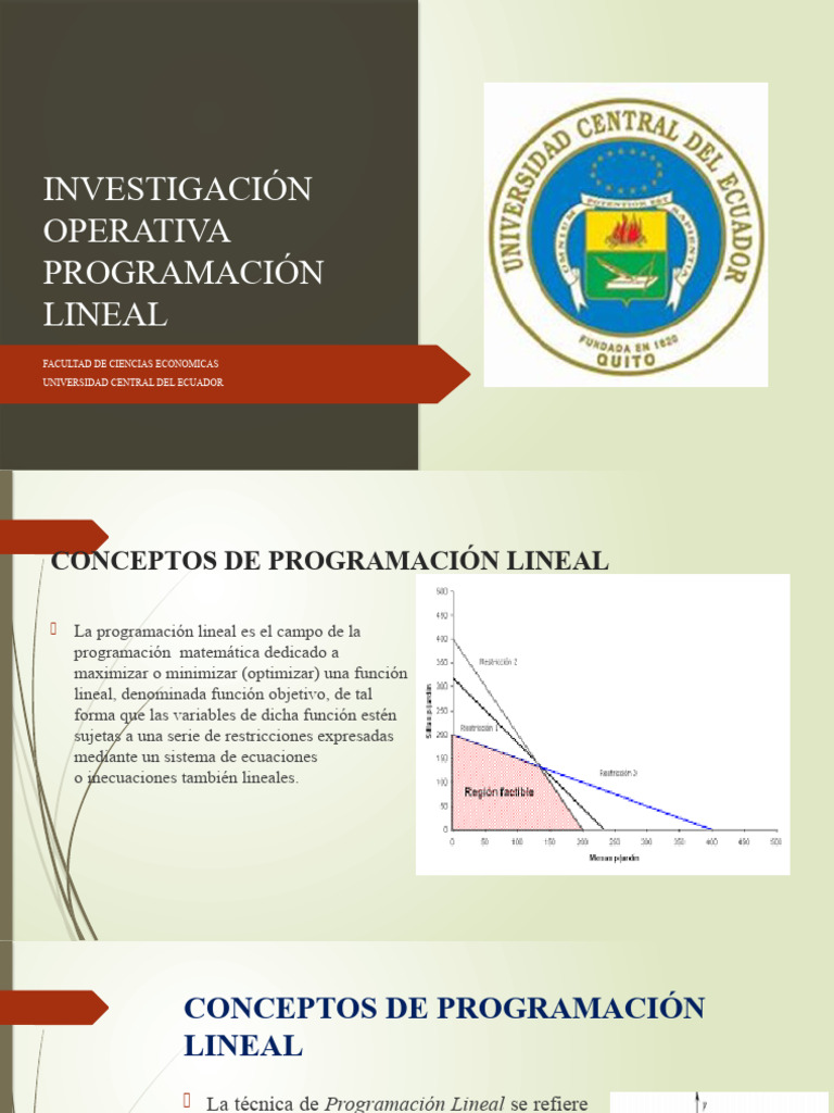Clase 3 Investigación Operativa | PDF | Programación lineal | Optimización Matemática